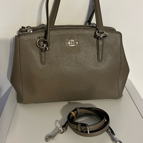 Coach | Bags | Coach Channing Carryall Satchel Bag Crossgrain Leather ...